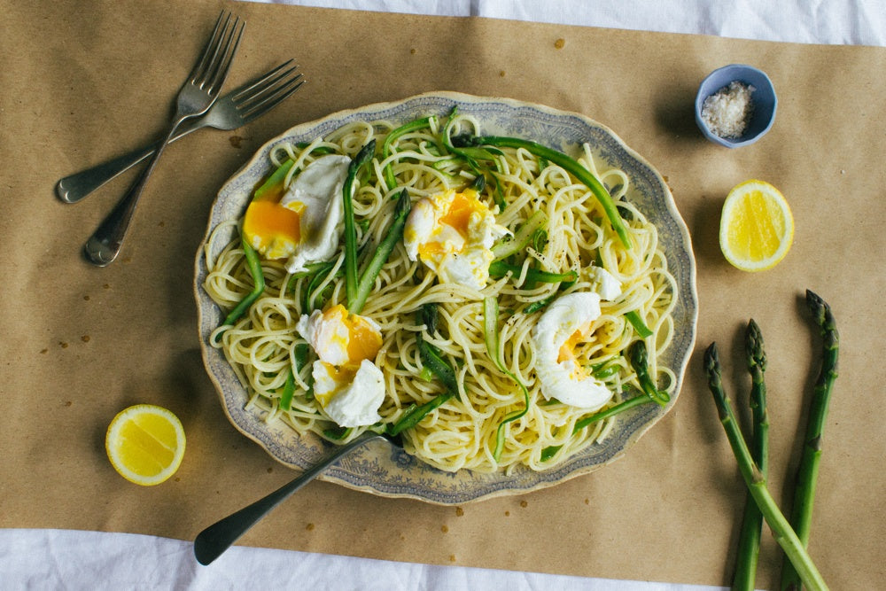 Pasta with Poached Eggs and Truffle Oil - Well Seasoned