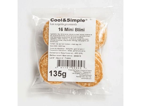 Gourmet to Go Frozen & Seasonal Specials: Cool & Simple Mini Blini ...